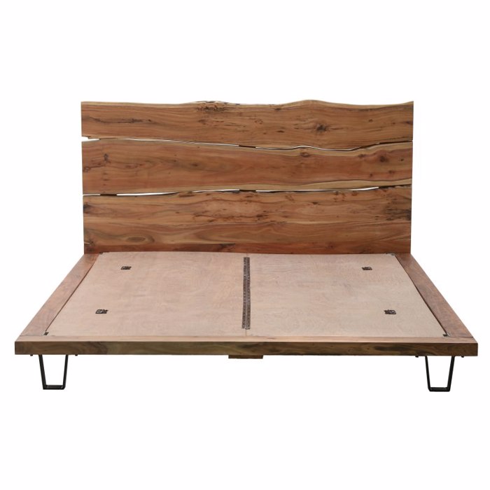 INART ΚΡΕΒΑΤΙ ΔΙΠΛΟ ΞΥΛΙΝΟ NATURAL 200X227X116 7-50-225-0002